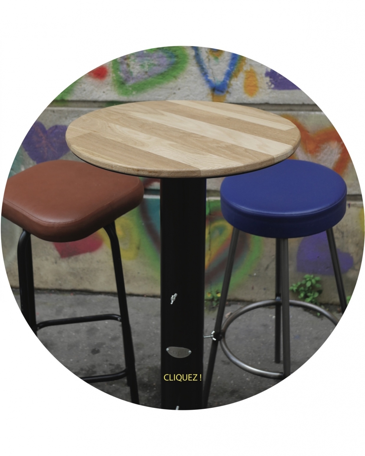 Topit.paris, table de poteau pour bars et restaurants